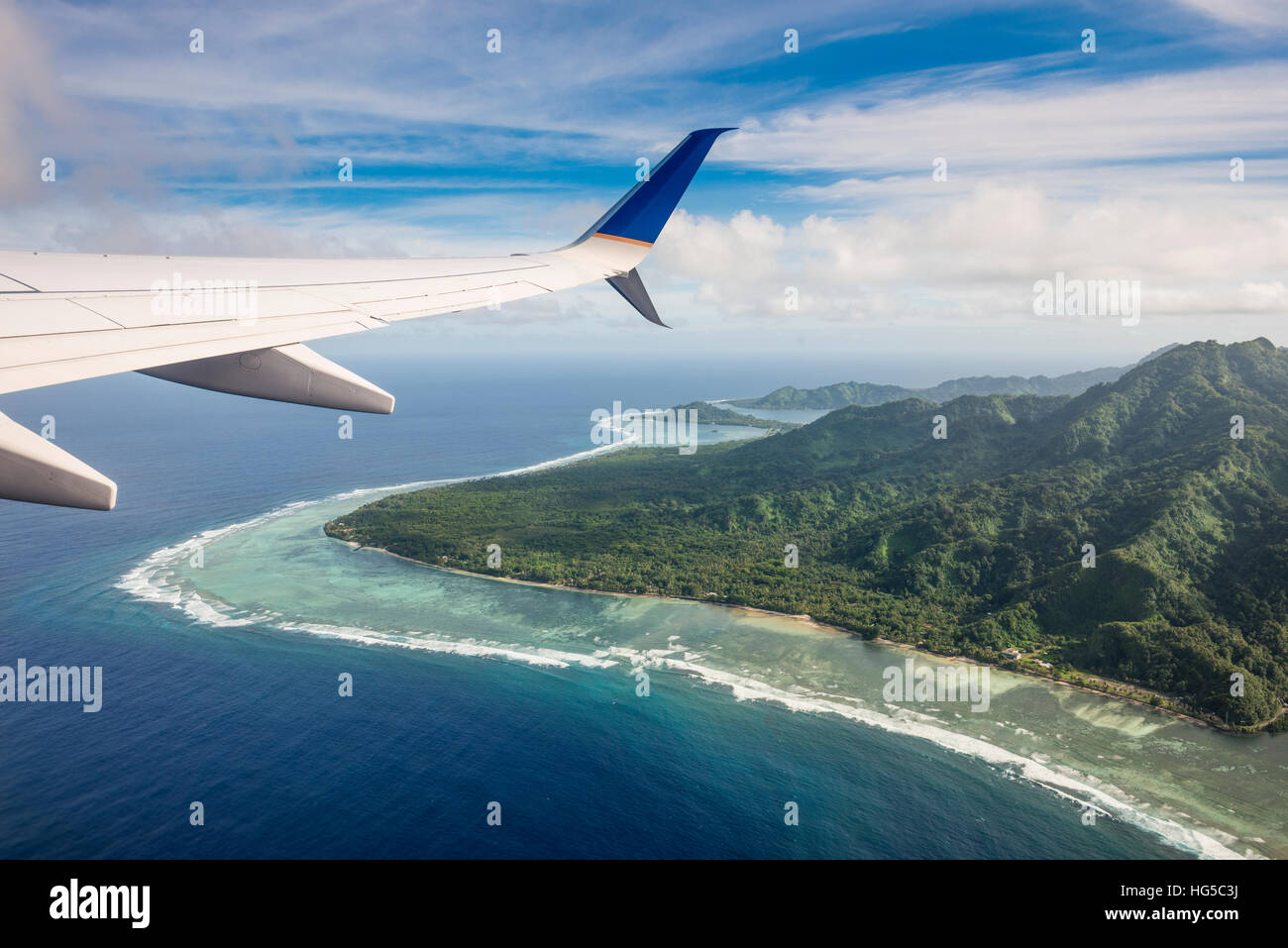 Aerial of the state of Kosrae, Federated States of Micronesia, South ...