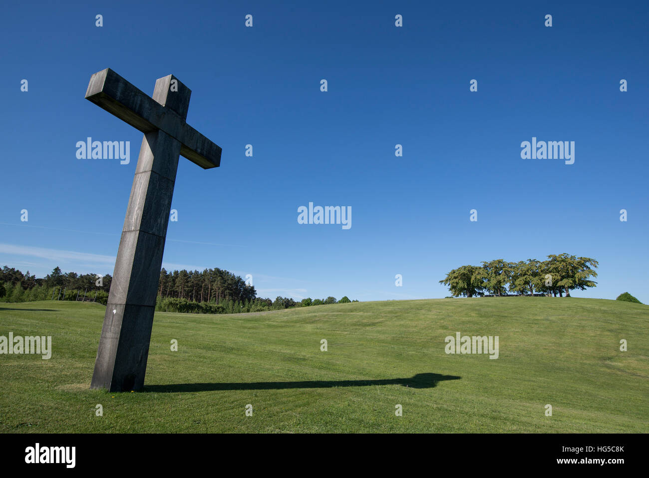 Cross at Skogskyrkogarden, UNESCO, Stockholm, Sweden, Scandinavia Stock ...