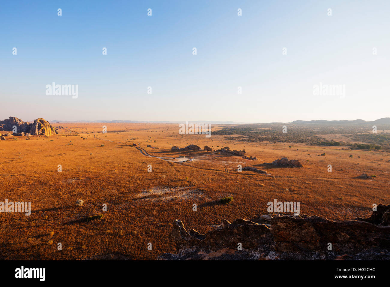 Fenetre d'Isalo (the window of Isalo), Isalo National Park, central ...