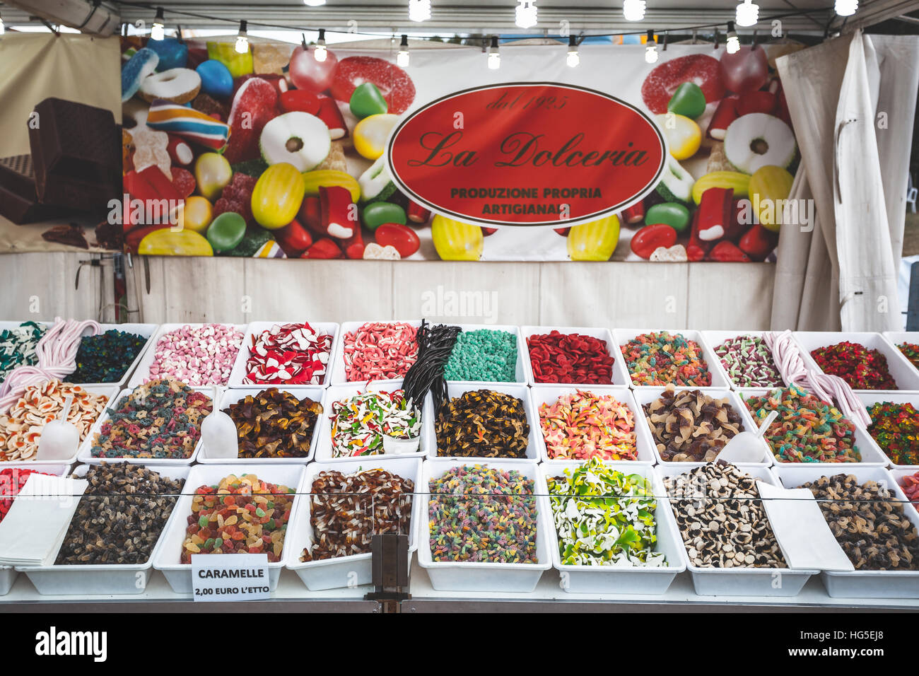 La Dolceria - Italian assortment of sweets candy in white recipients ...