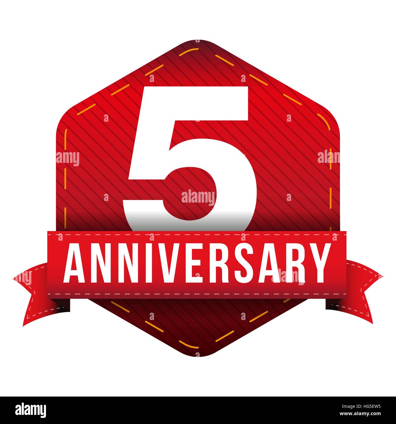 5 year anniversary logo Stock Vector Images - Alamy