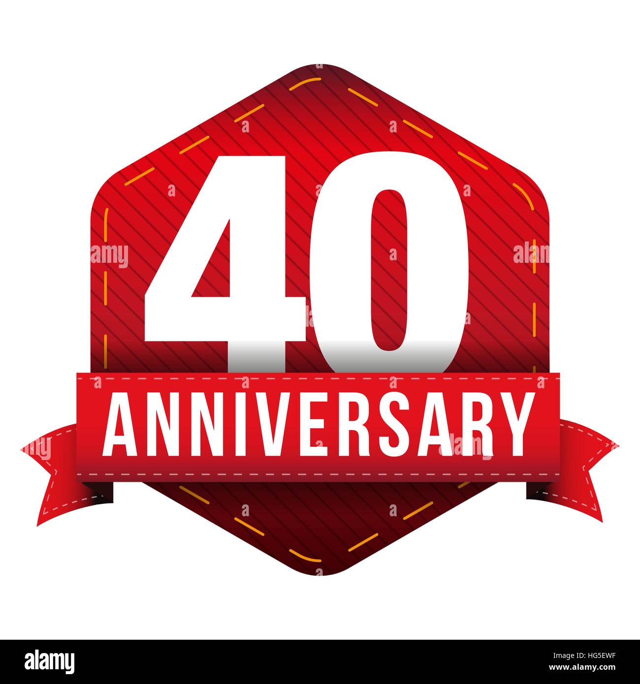 Happy 40th birthday Stock Vector Images - Alamy
