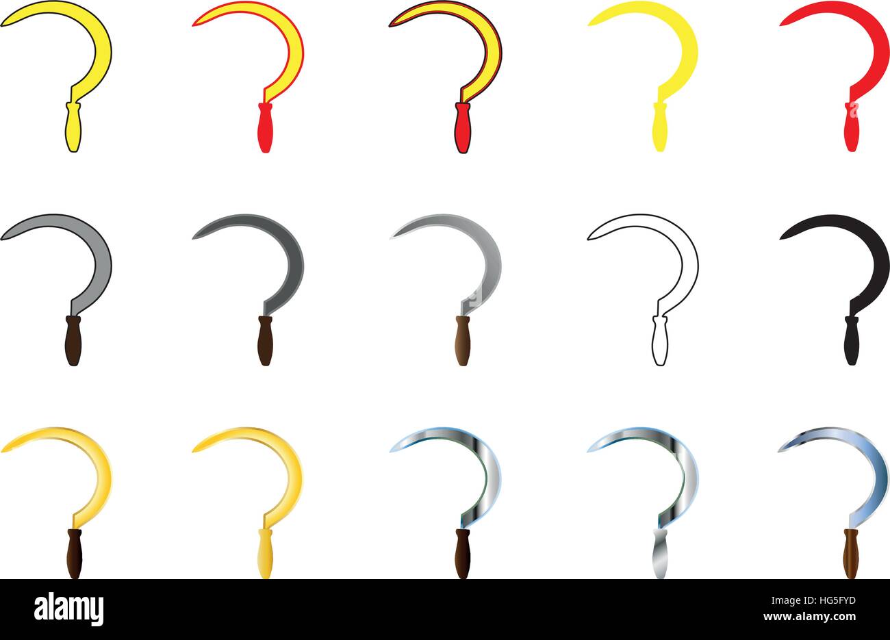 Agriculture Tool, Sickle, Illustration, reaping-hook, vector Stock ...