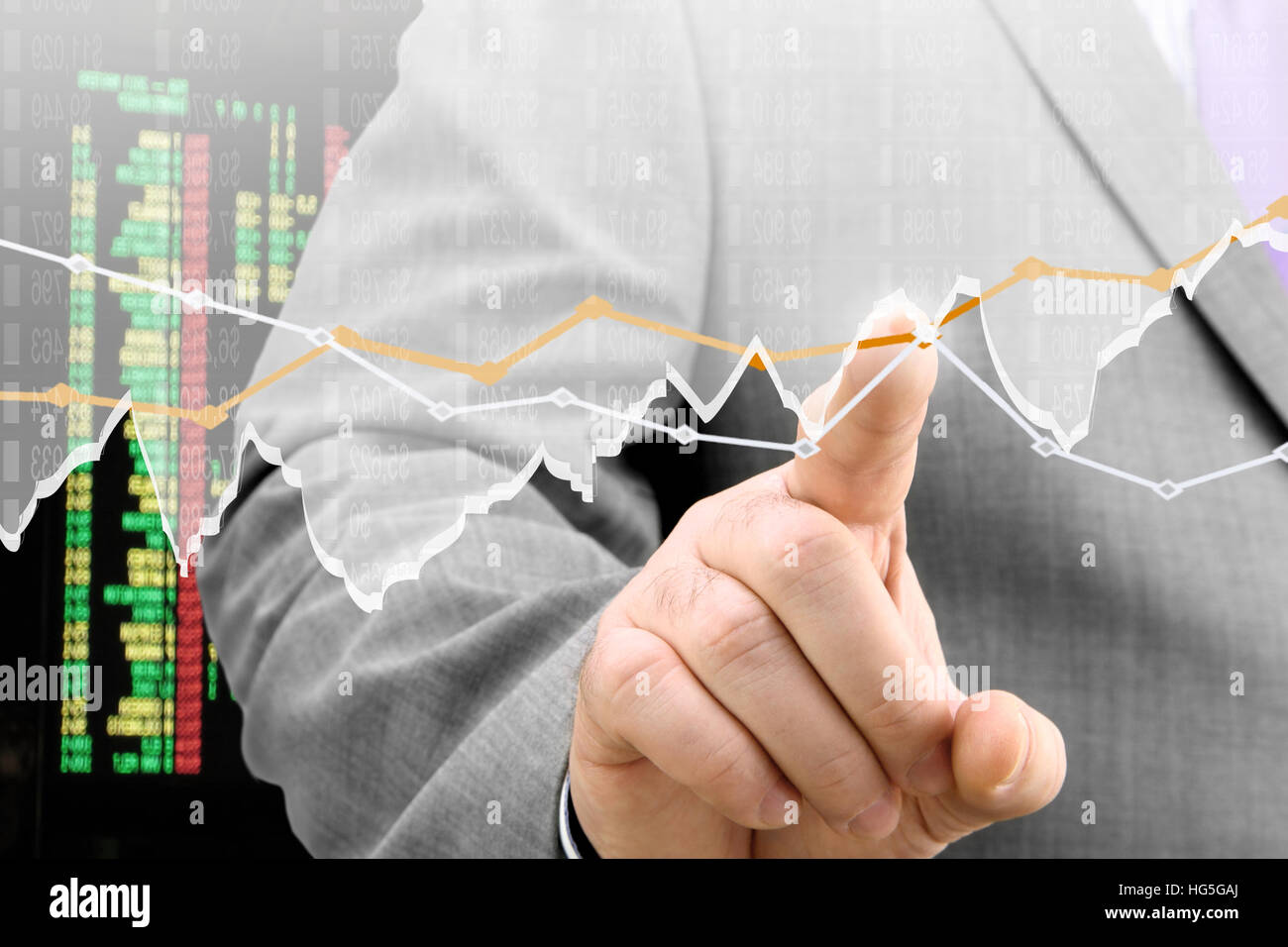 Business man analyzing graph hi-res stock photography and images - Alamy