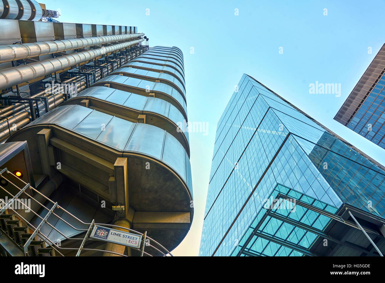 lloyds bulding and cheesegrater building. City of London buildings ...