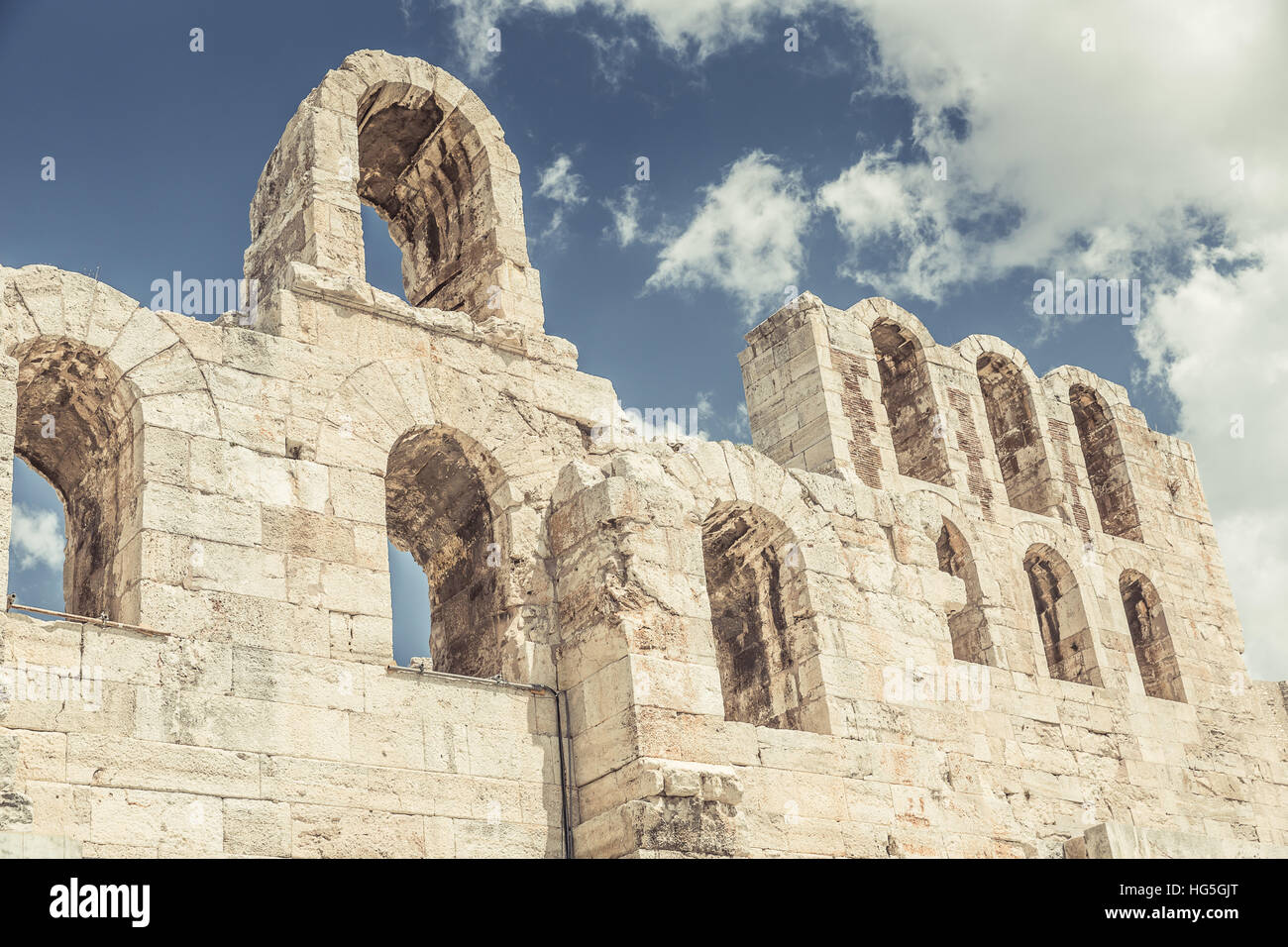 Amphitheater in Acropolis, Athens Greece Stock Photo - Alamy