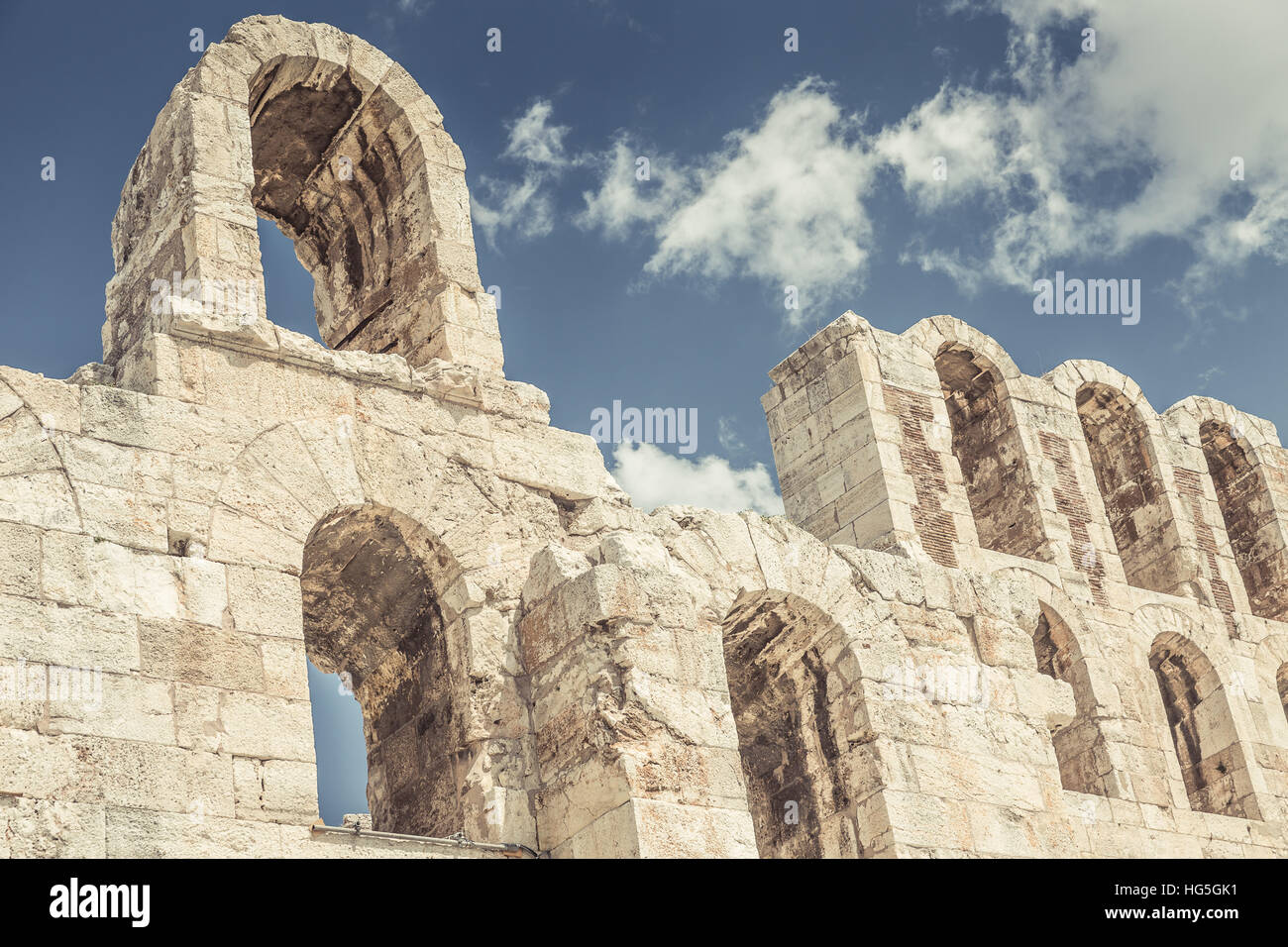 Amphitheater in Acropolis, Athens Greece Stock Photo - Alamy