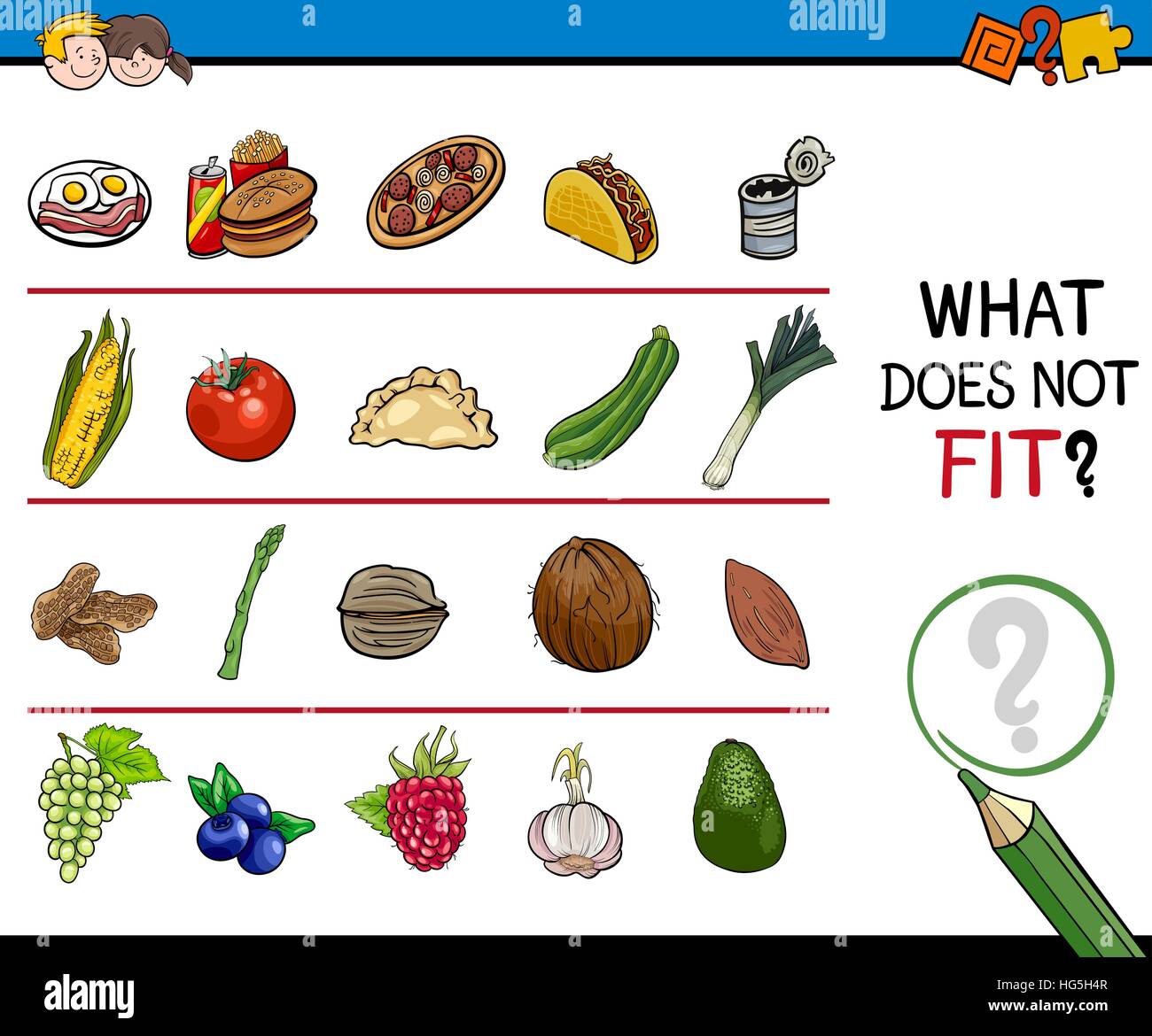 Improper food Stock Vector Images - Alamy