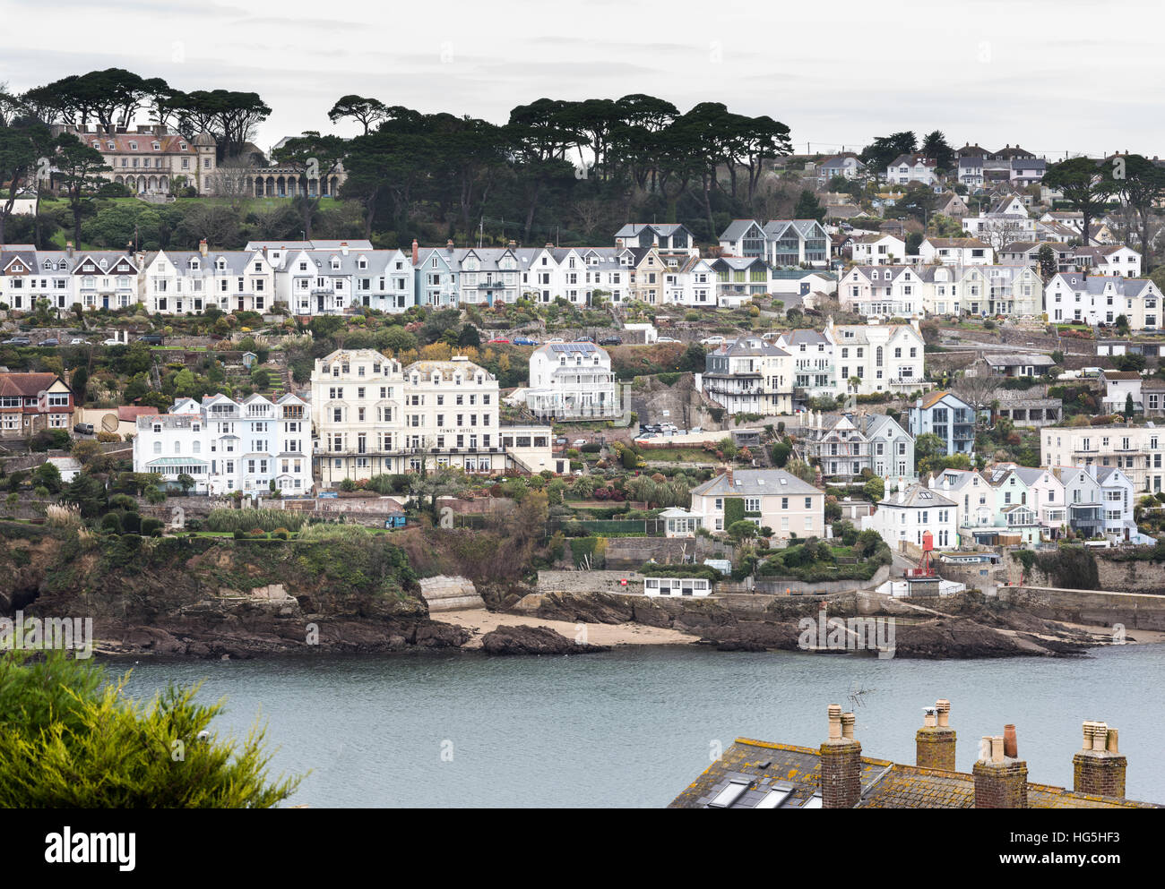 Fowey hillside hi-res stock photography and images - Alamy