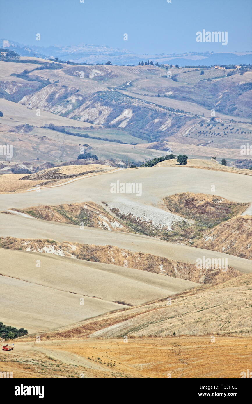 Eroded ridges in Tuscany, Italy - HDR Stock Photo - Alamy