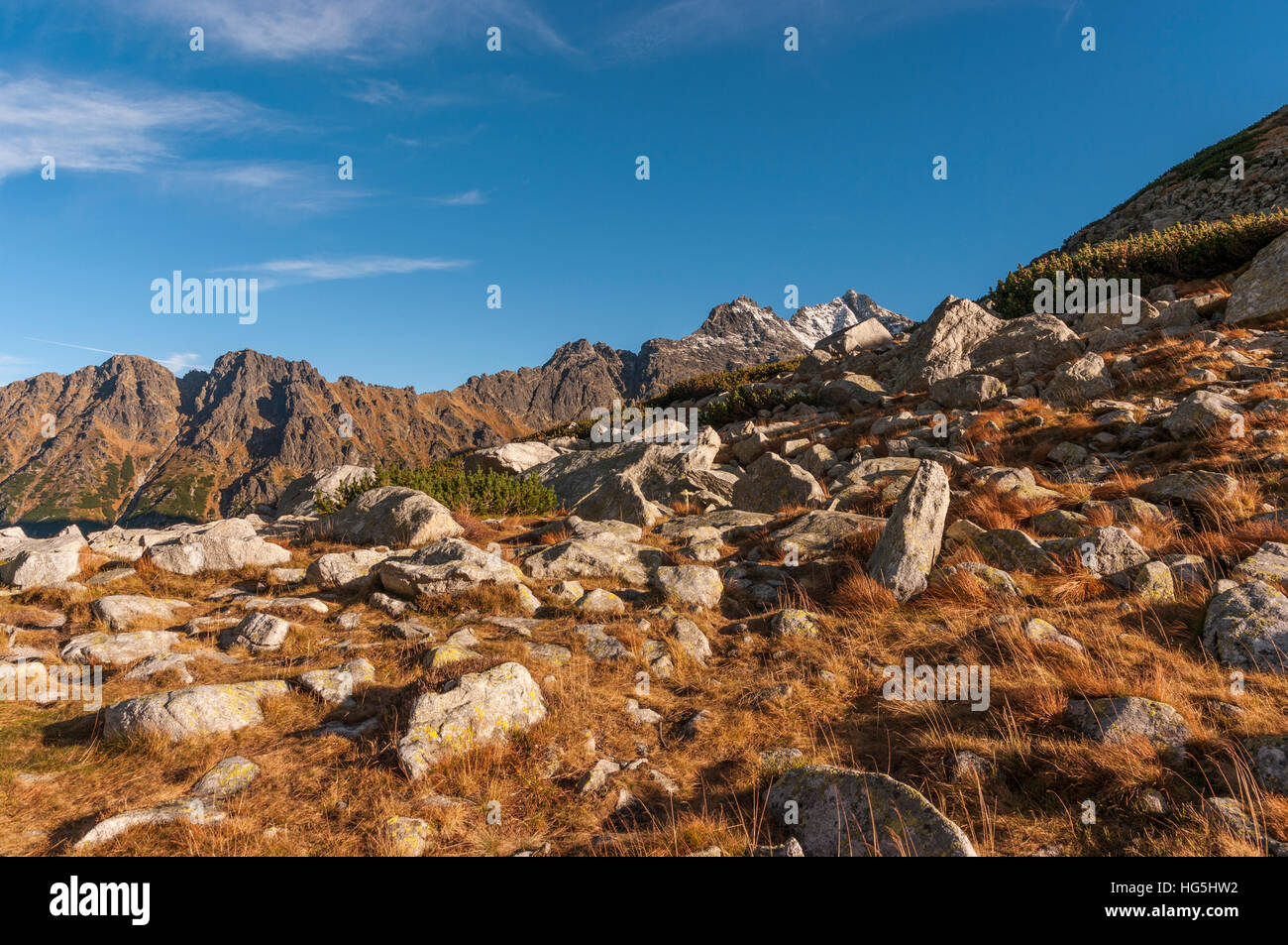 Beautiful autumnal view in the High Tatras Stock Photo - Alamy
