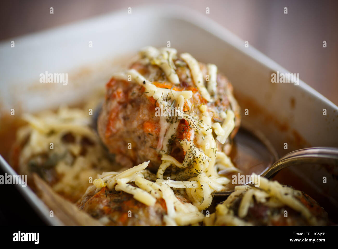 steamed meatballs tangled meat with carrots Stock Photo - Alamy