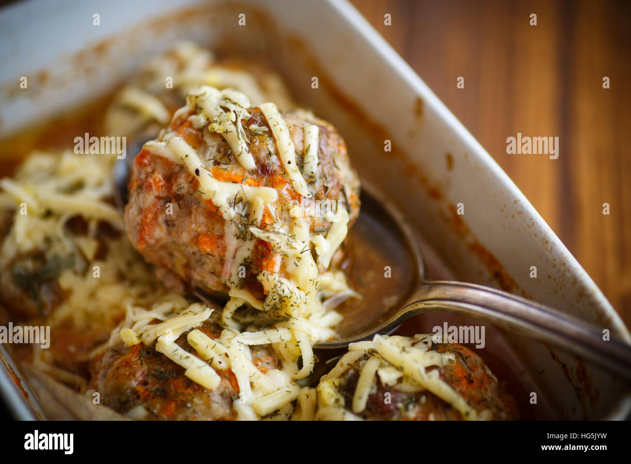 steamed meatballs tangled meat with carrots Stock Photo - Alamy