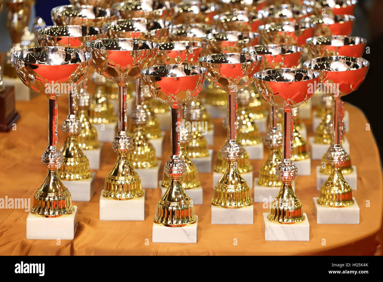 Sports award trophy table hi-res stock photography and images - Alamy