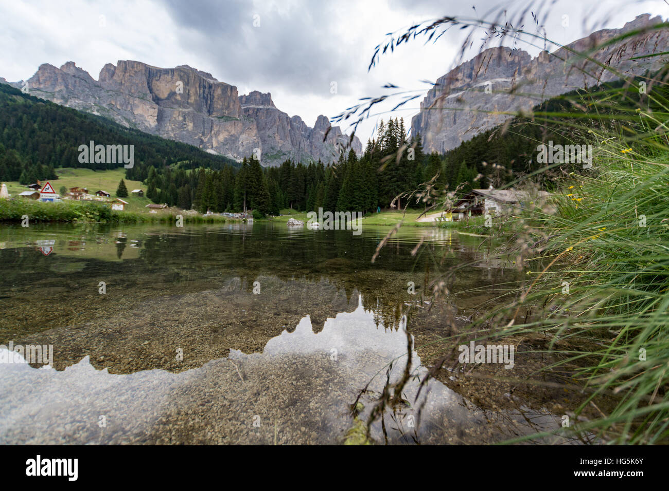 Typical Dolomites landscape in summer time, Trentino, Italy Stock Photo ...