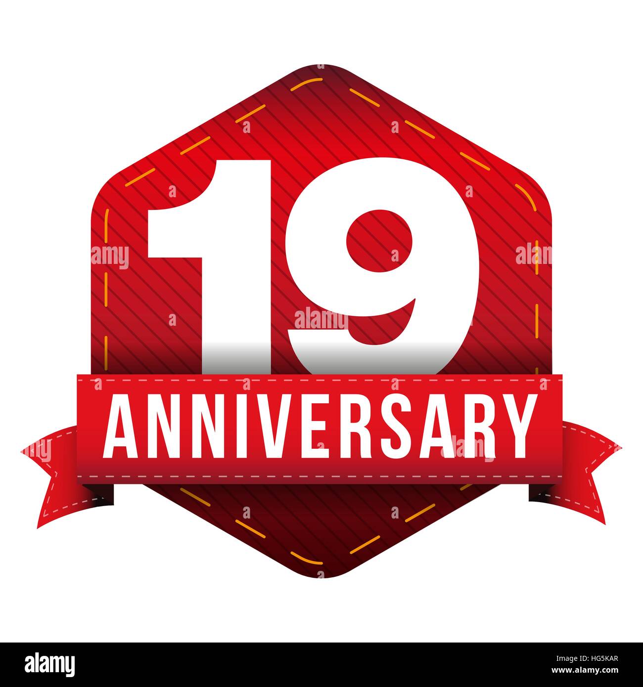 Number nineteen Stock Vector Images - Alamy