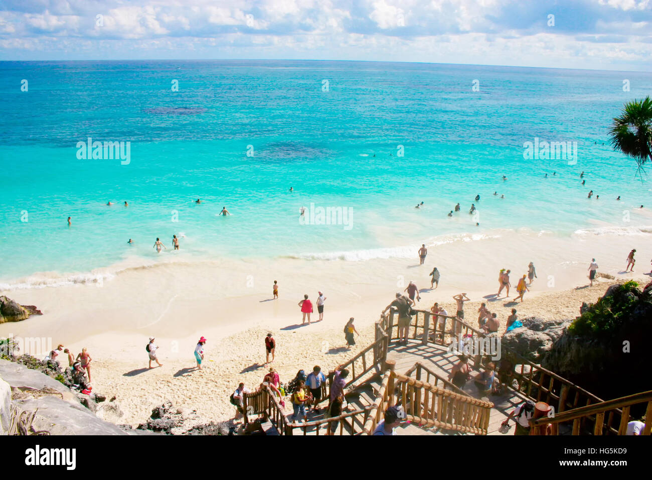 People enjoying the coast in Tulum Mexico Stock Photo - Alamy