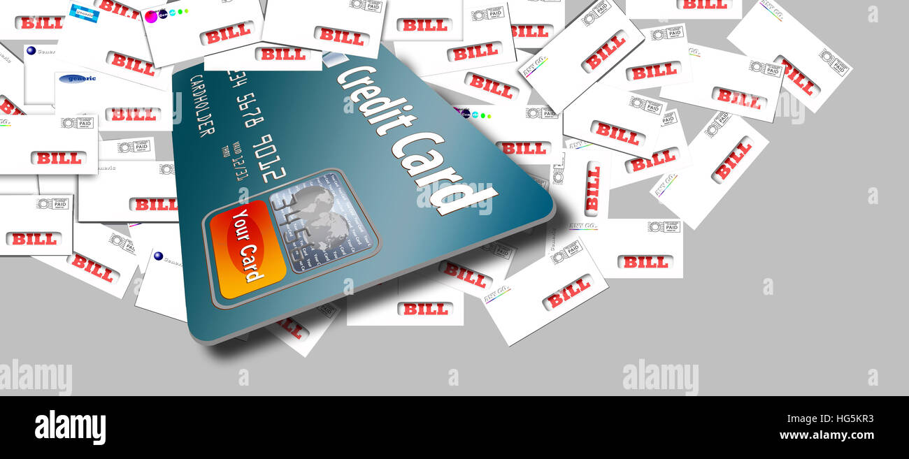Paying bills with your credit card is illustrated with this mock card ...