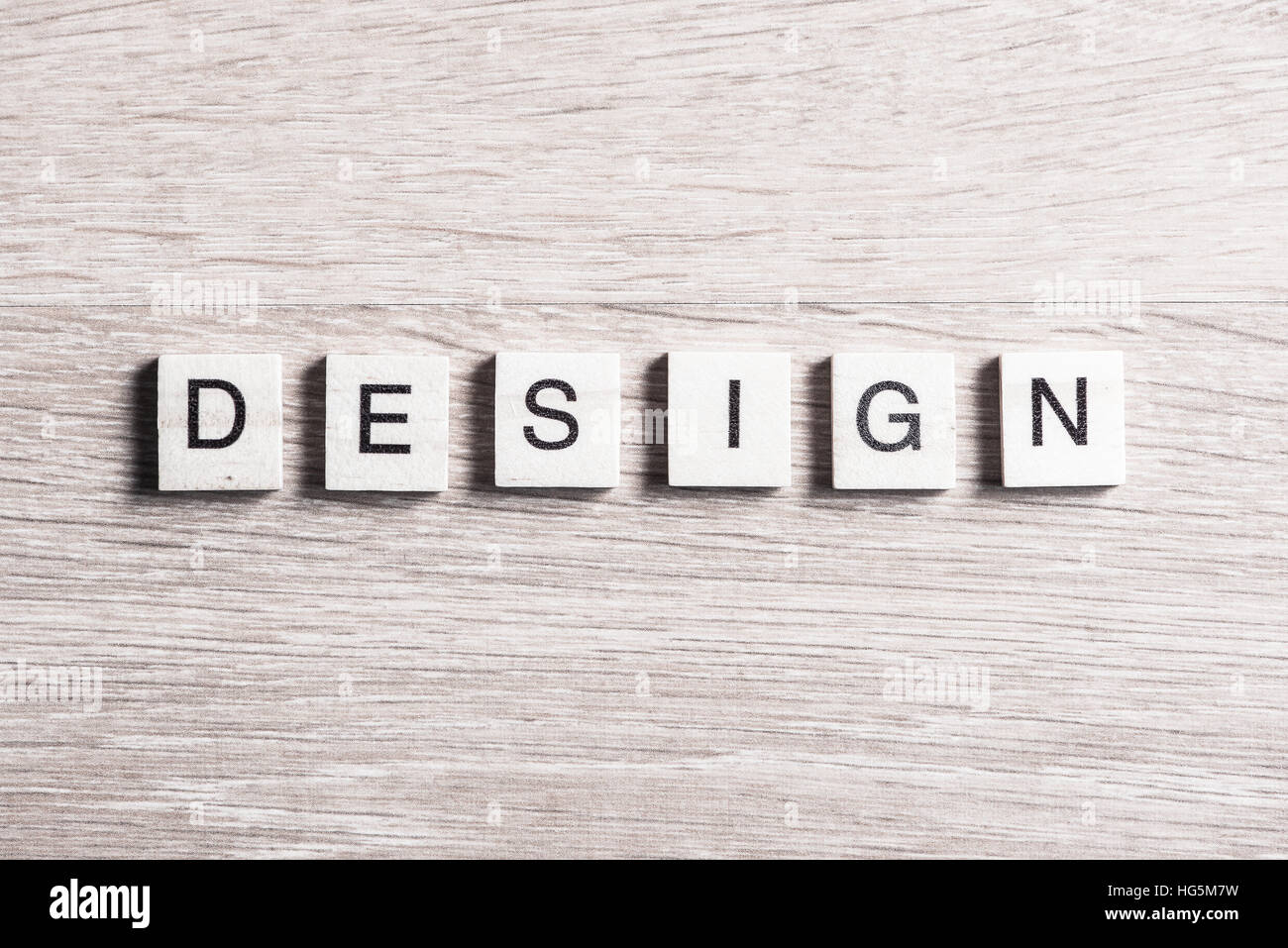 Design word collected with wooden elements with the letters Stock Photo ...