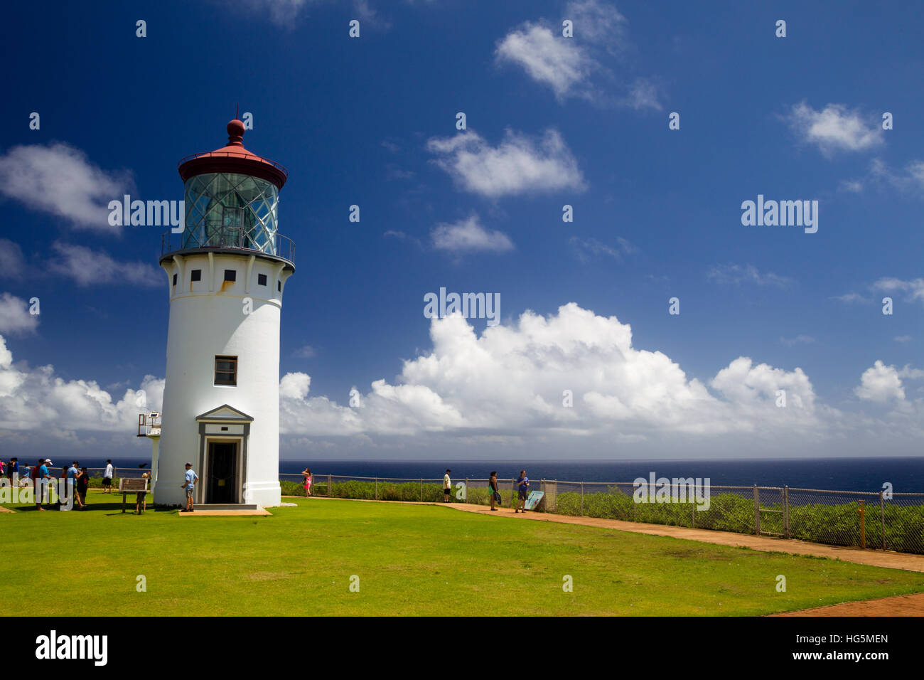 Kilauea Lighthouse at Kilauea Point, the northernmost point of Kauai ...