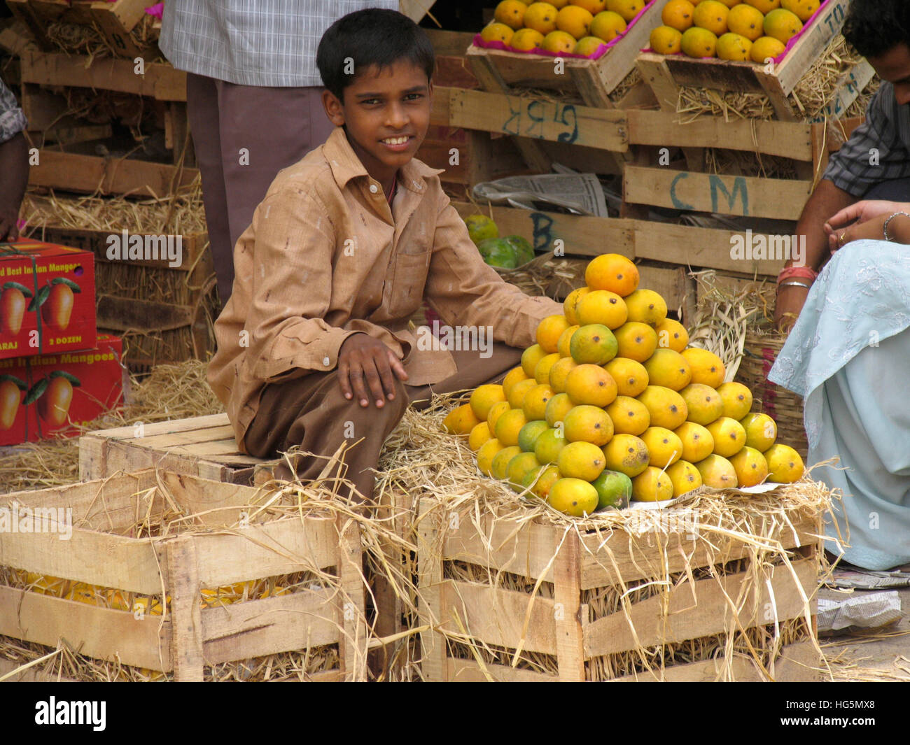 Mangoes for sale in local market, Pune, Maharashtra, India Stock Photo ...