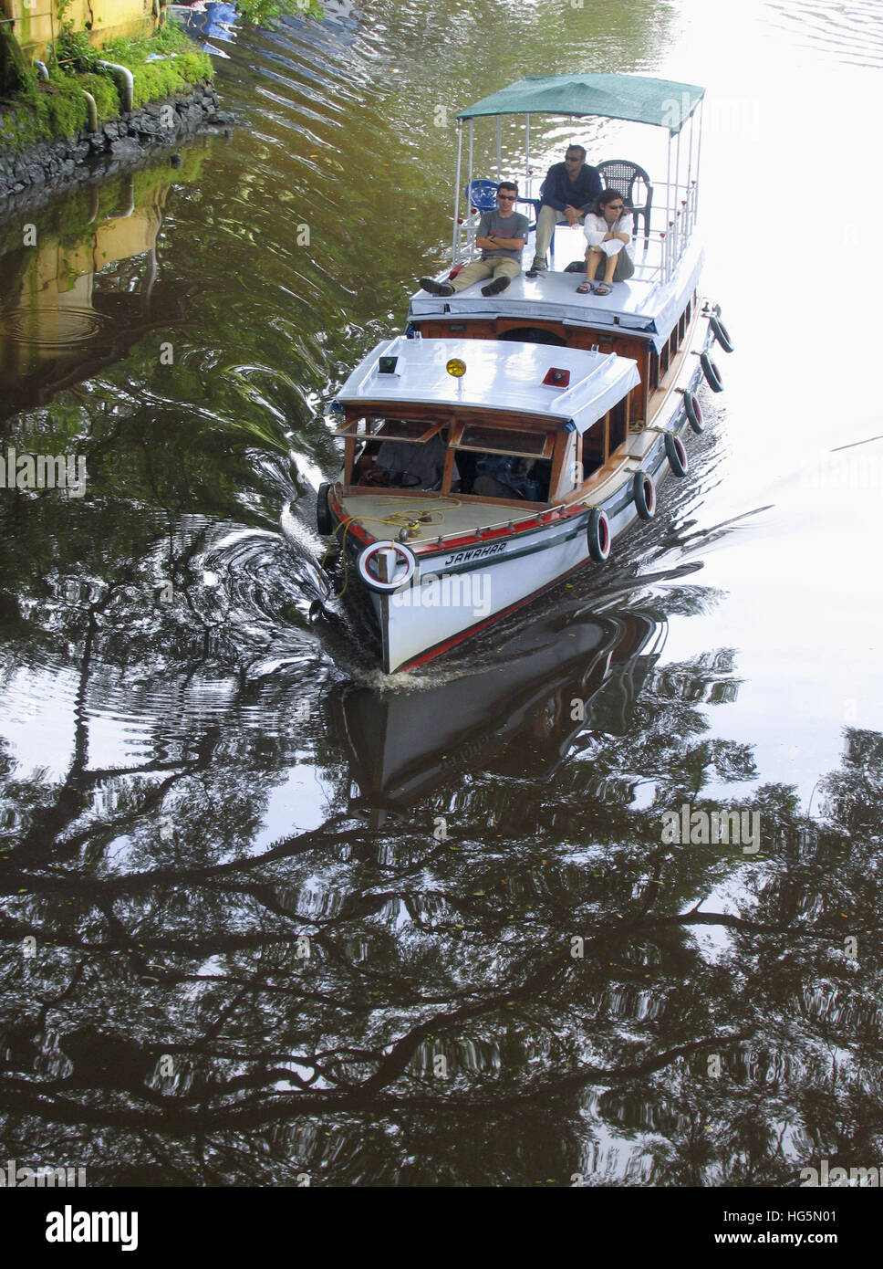 Landscape—Small boats for transport in backwaters of Kerala. India ...