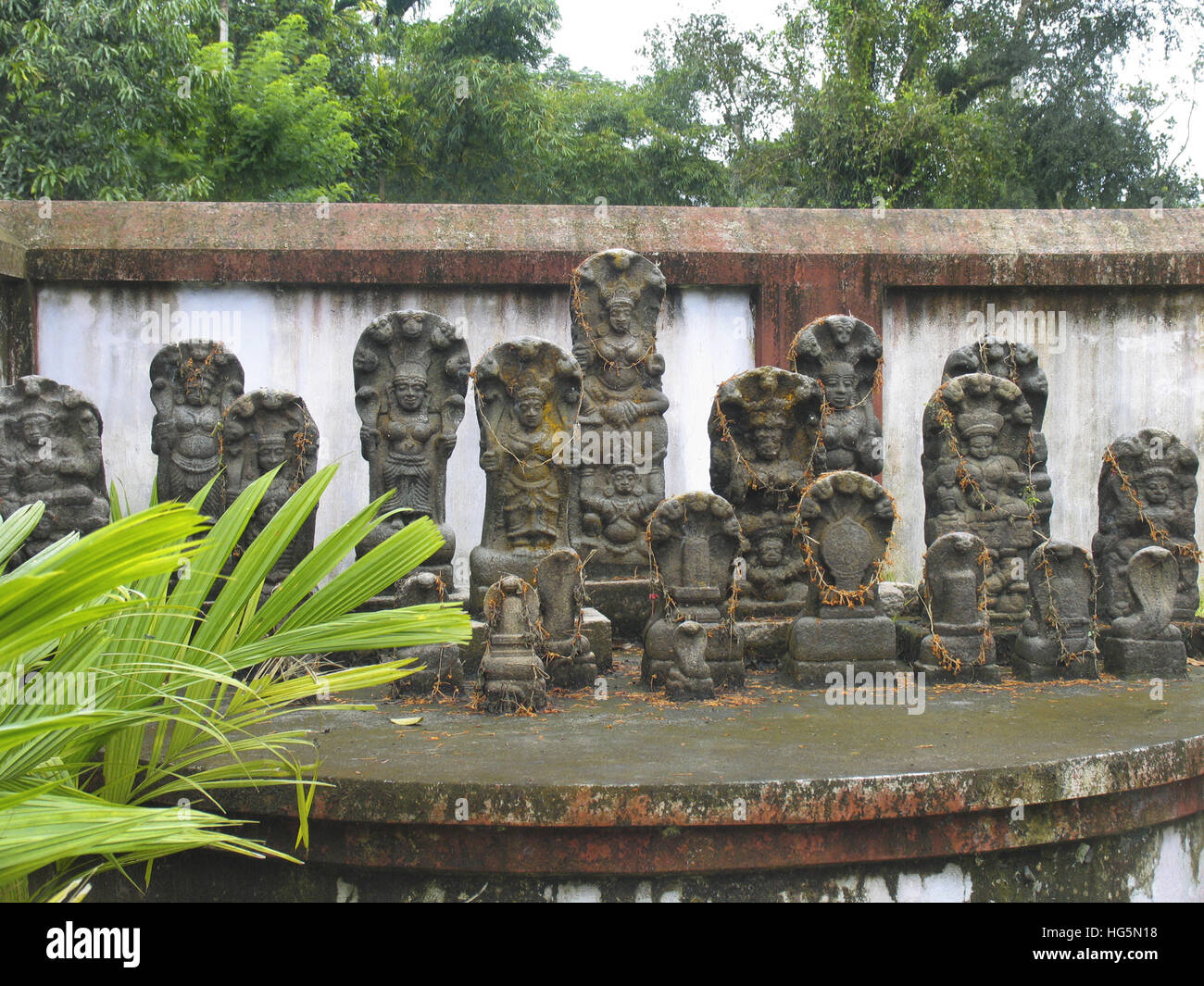 Statues of Nagas (Snakes) Dharmashastra Temple, Tagari, Kerala, India ...