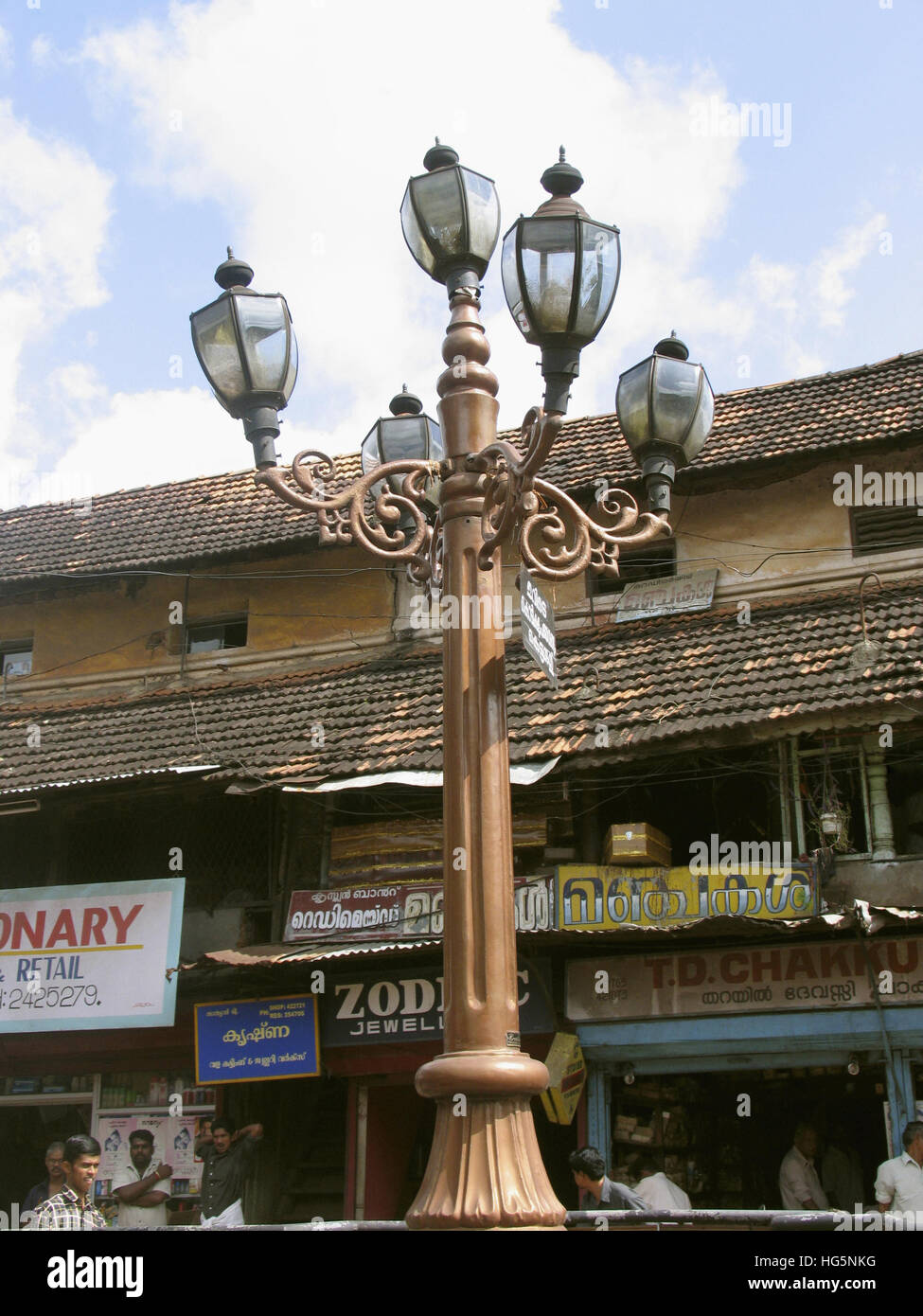 Street lamps in old style, Trichur, Kerala, India Stock Photo - Alamy