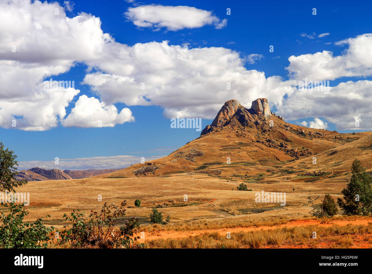 Stunning landscape of Madagascar highlands near Park National ...