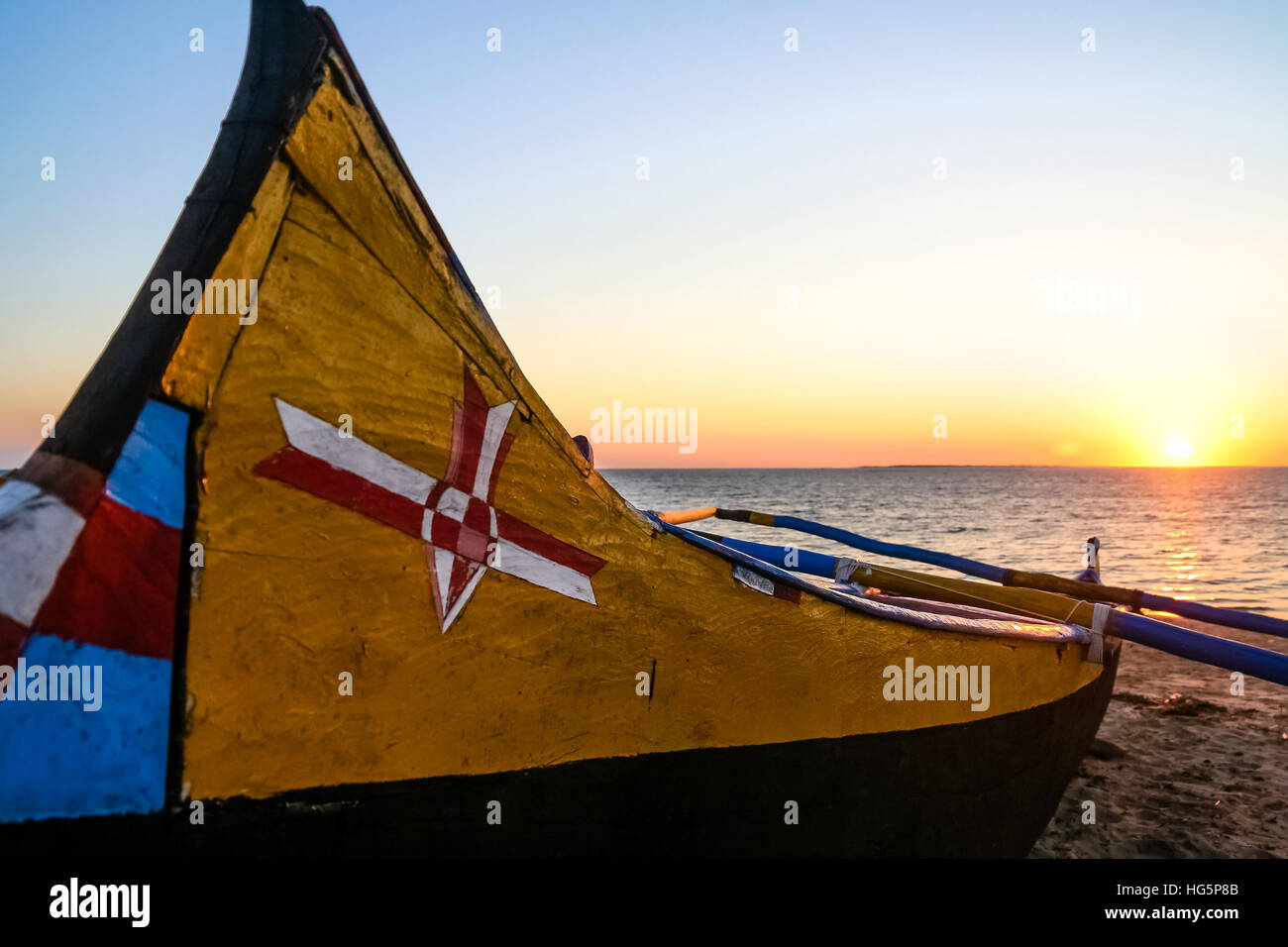 Traditional sunset village sun wooden silhouette hi-res stock ...