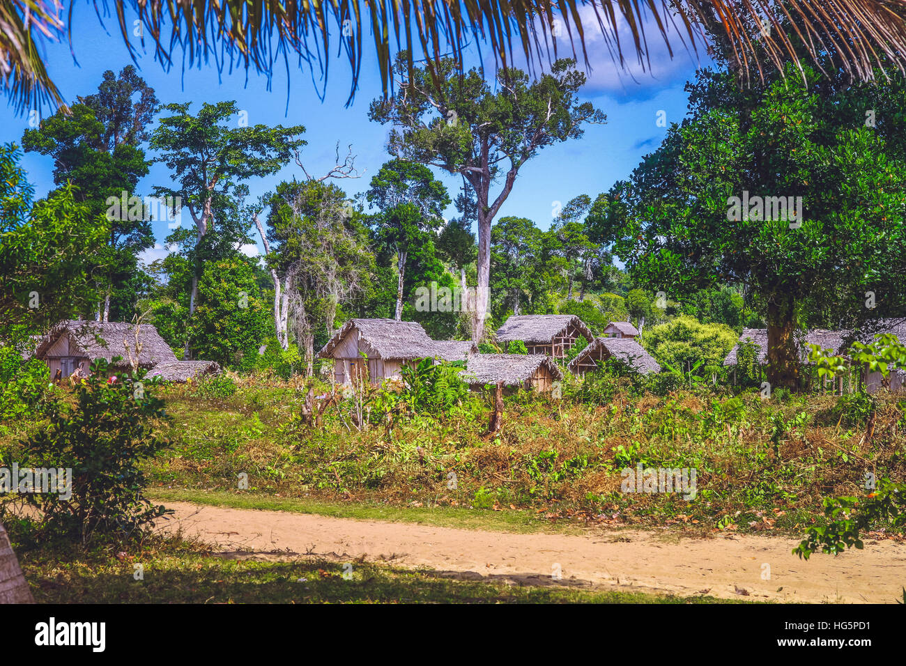 Small Malagasy village in tropics, Madagascar Stock Photo - Alamy