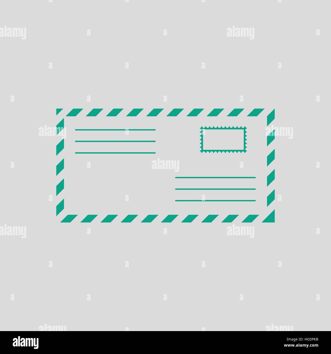 Letter icon. Gray background with green. Vector illustration Stock ...