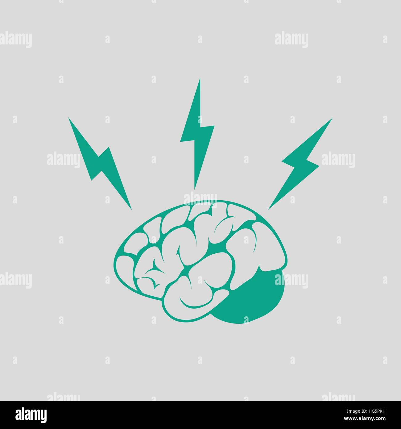 Brainstorm icon. Gray background with green. Vector illustration Stock ...