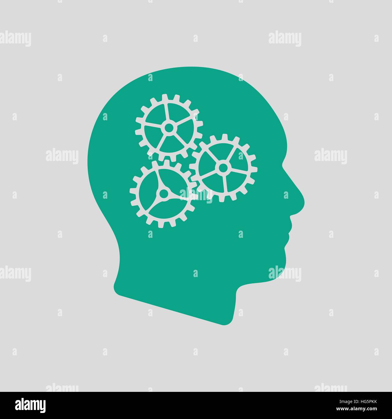Brainstorm icon. Gray background with green. Vector illustration Stock ...
