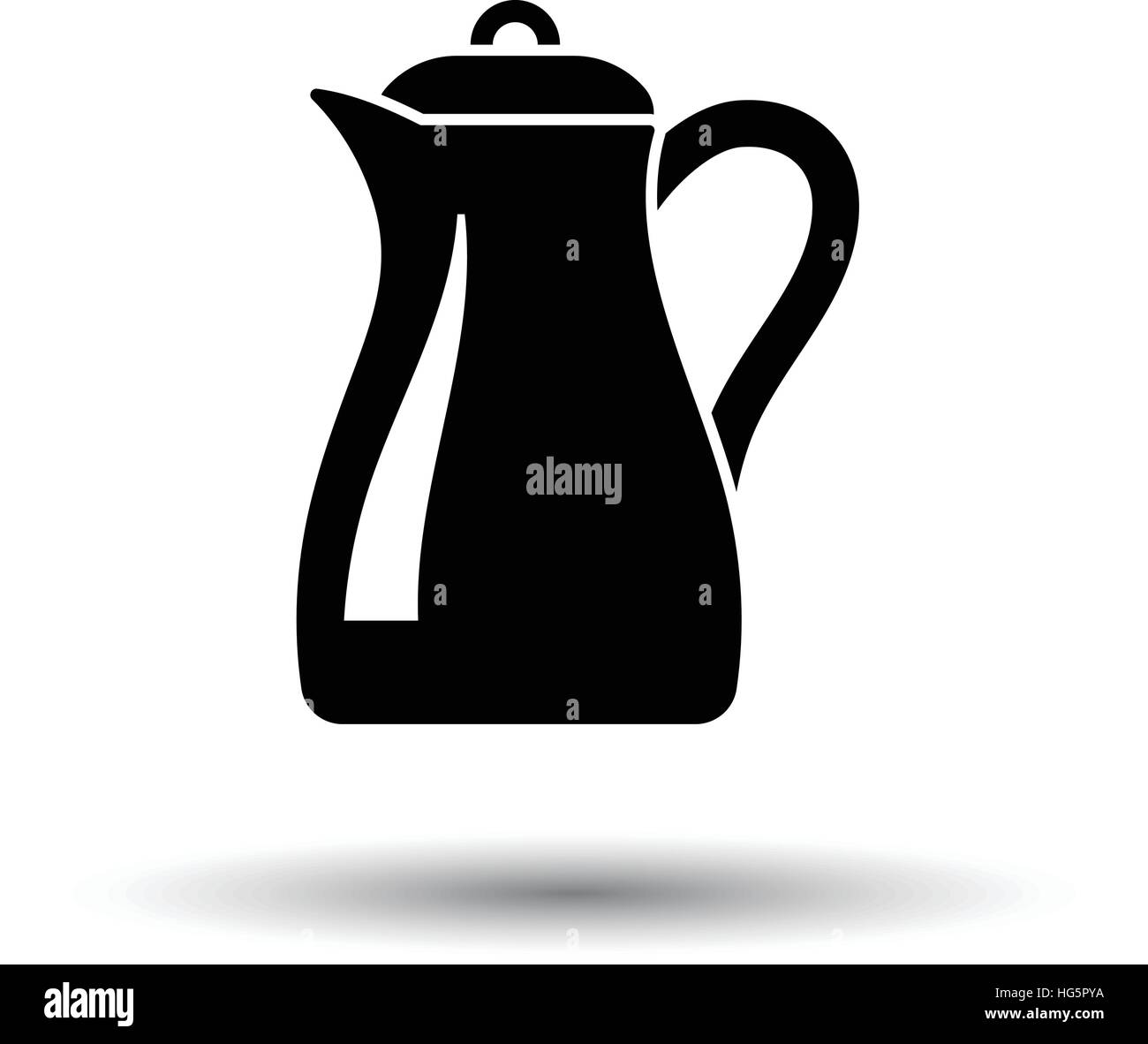 Glass jug icon. White background with shadow design. Vector ...