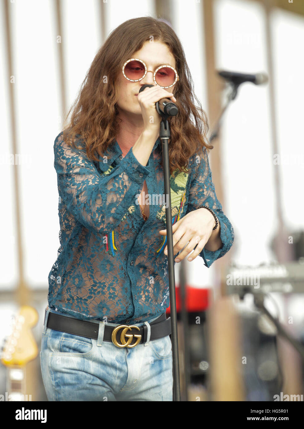 Borns performing at the 2016 MTV Woodie awards at SXSW on March 16 ...