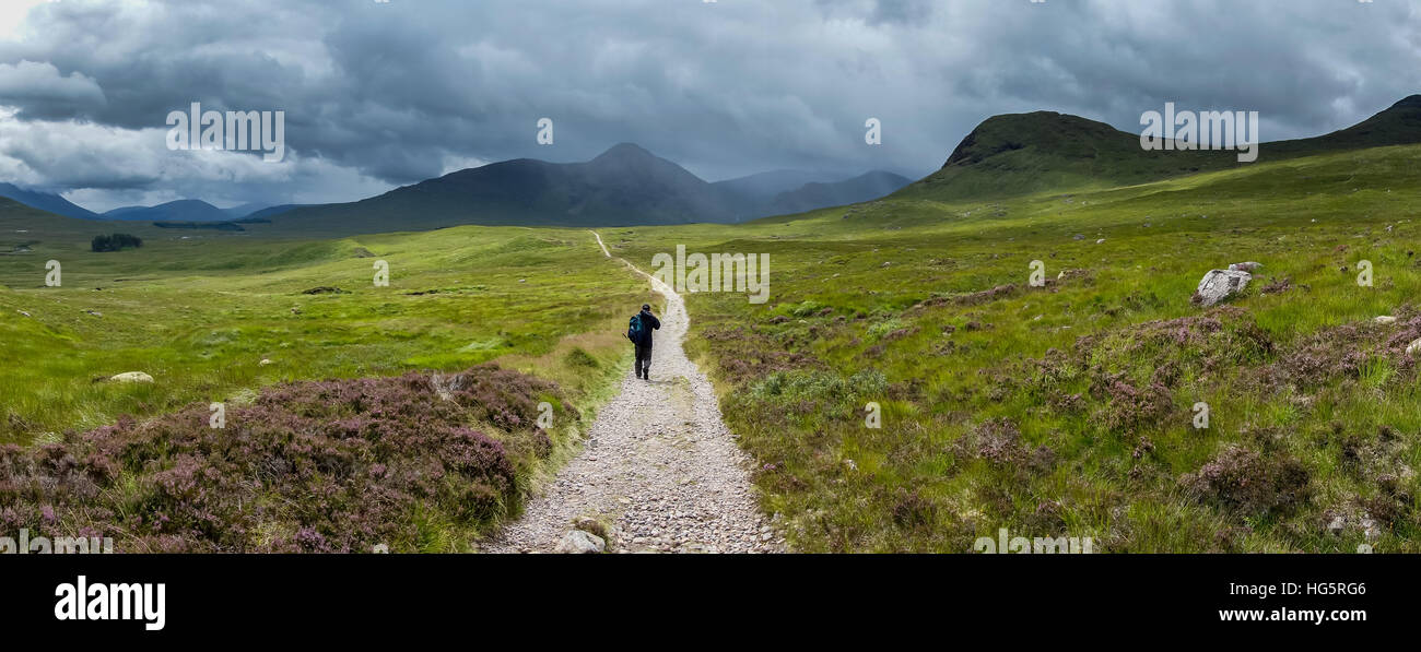 The West Highland Way running across Rannoch Moor Stock Photo - Alamy