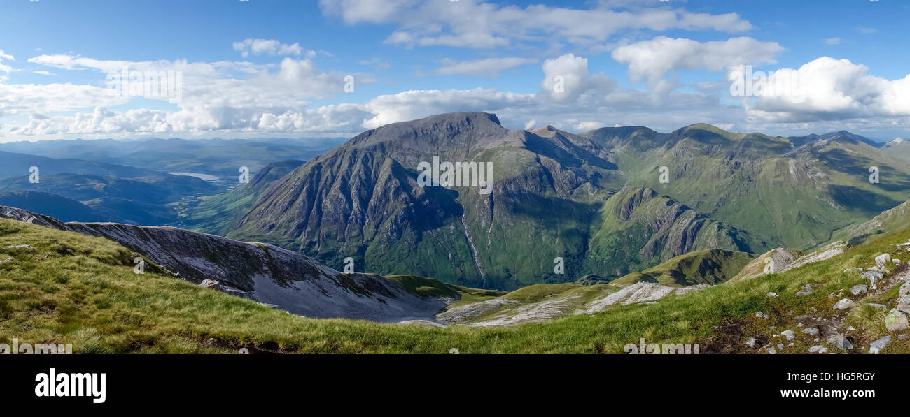 The Ring of Steall, a ridge walk in the Mamores mountains near Ben ...