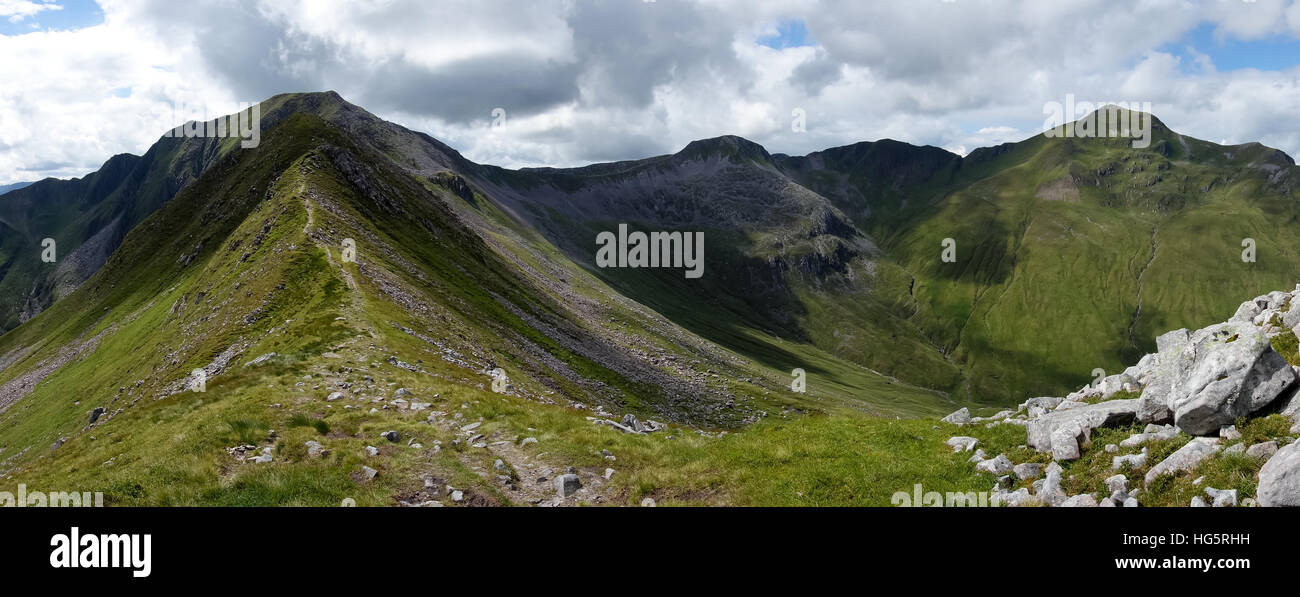 The Ring of Steall, a ridge walk in the Mamores mountains near Ben ...