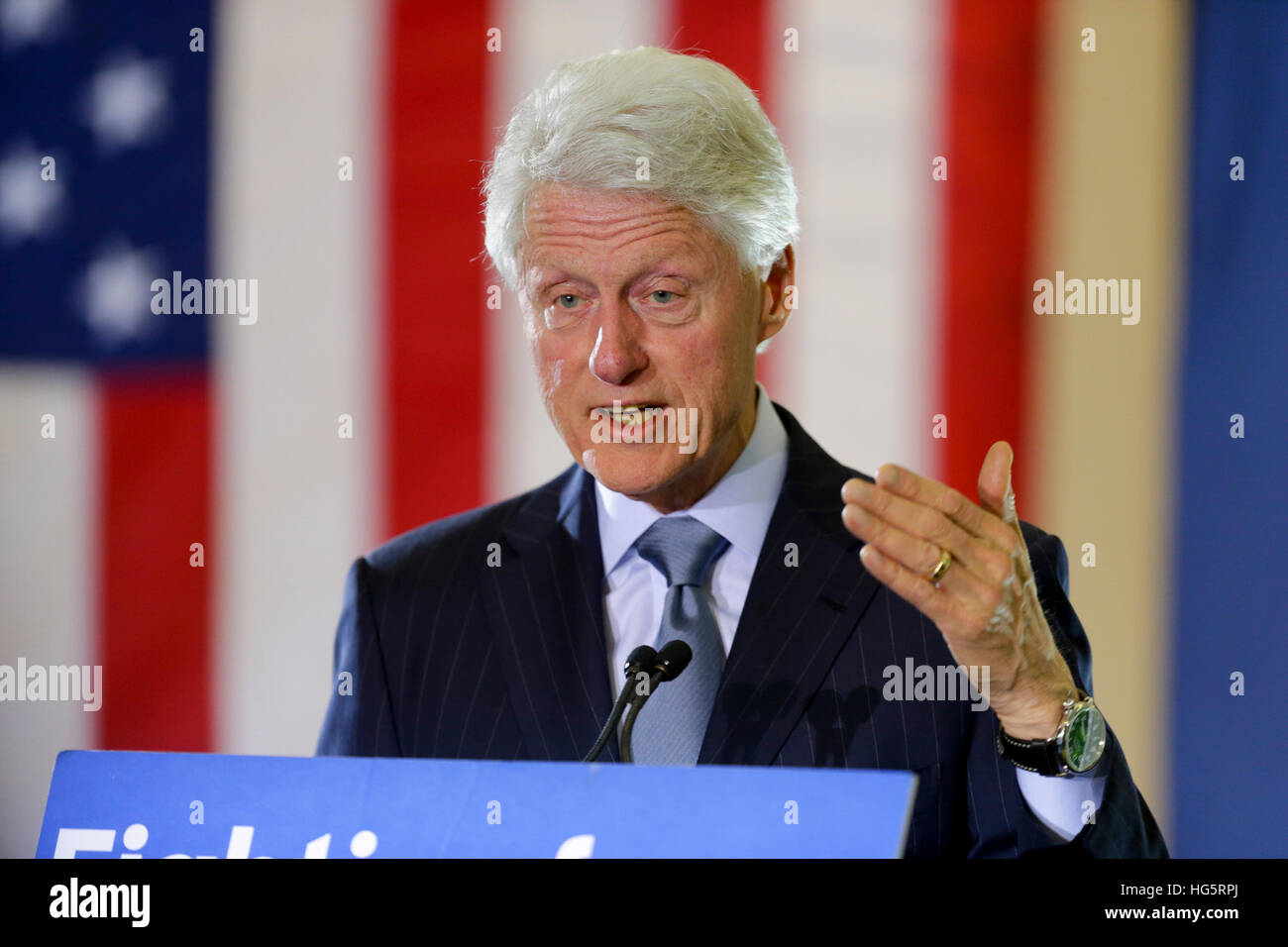 U.S. President Bill Clinton campaigns on behalf of Hillary Clinton on ...