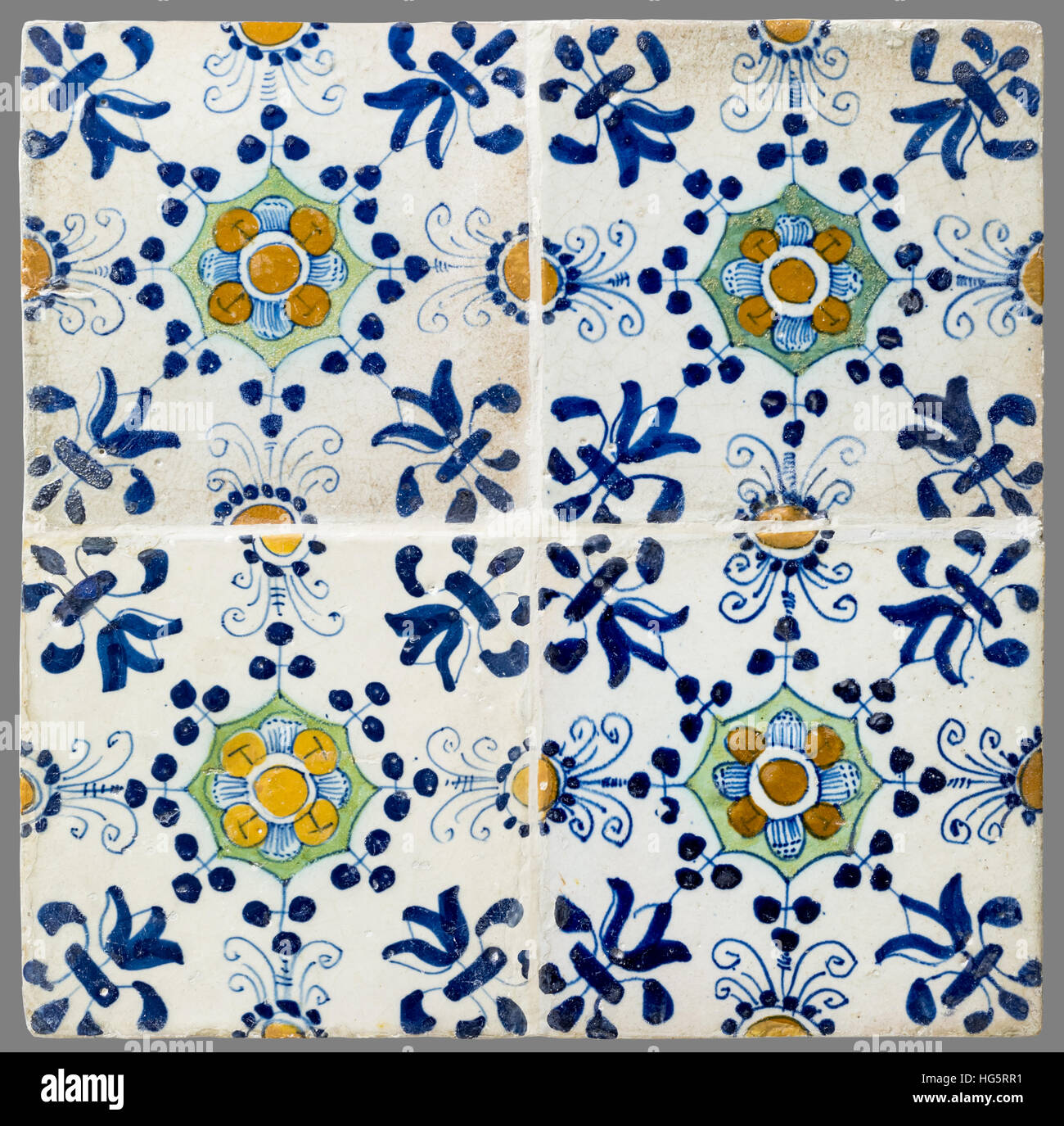 old Dutch tile from the 16th to the 18th century Stock Photo - Alamy