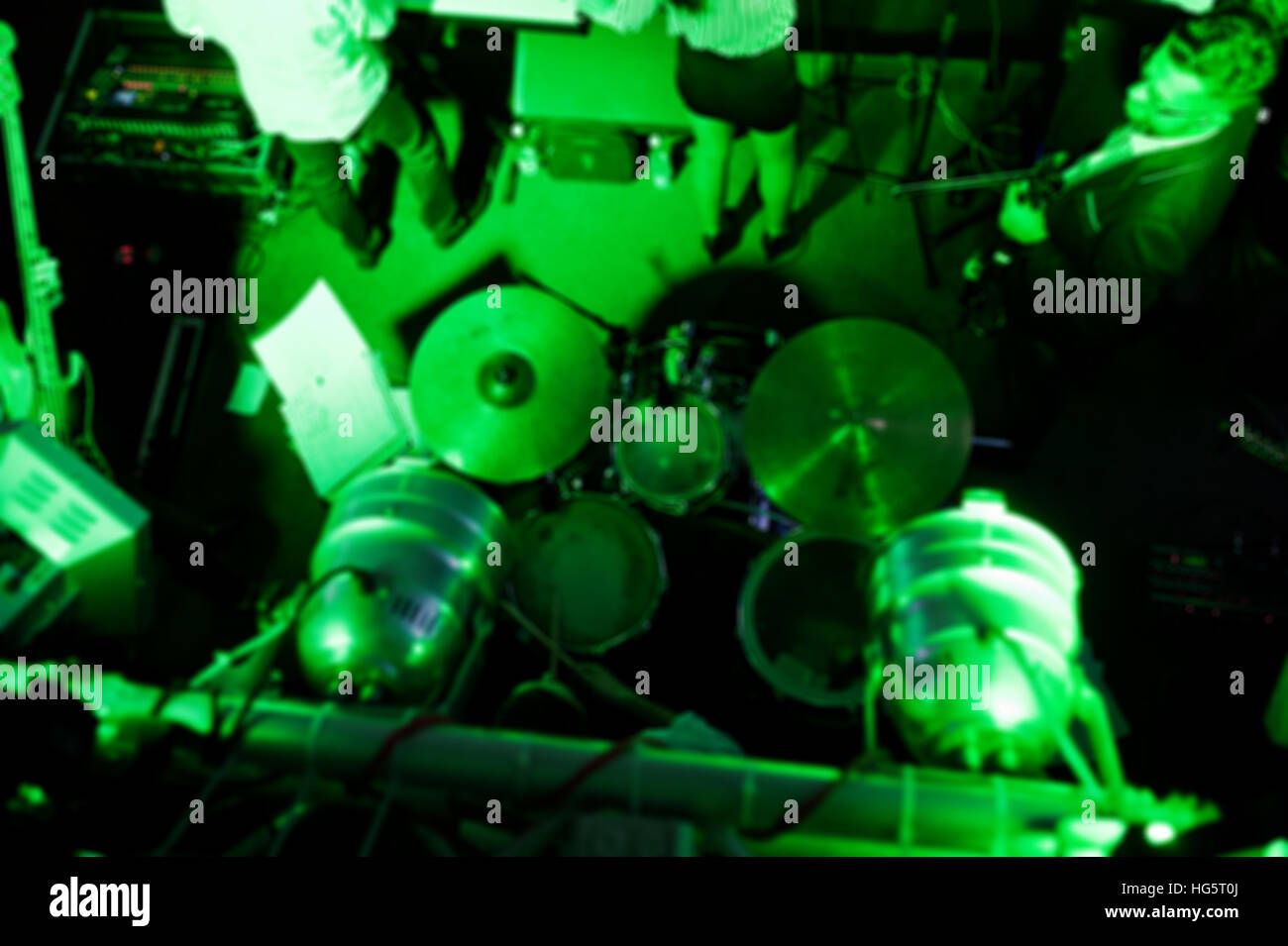 Blured photo of music band on stage, view from above Stock Photo - Alamy