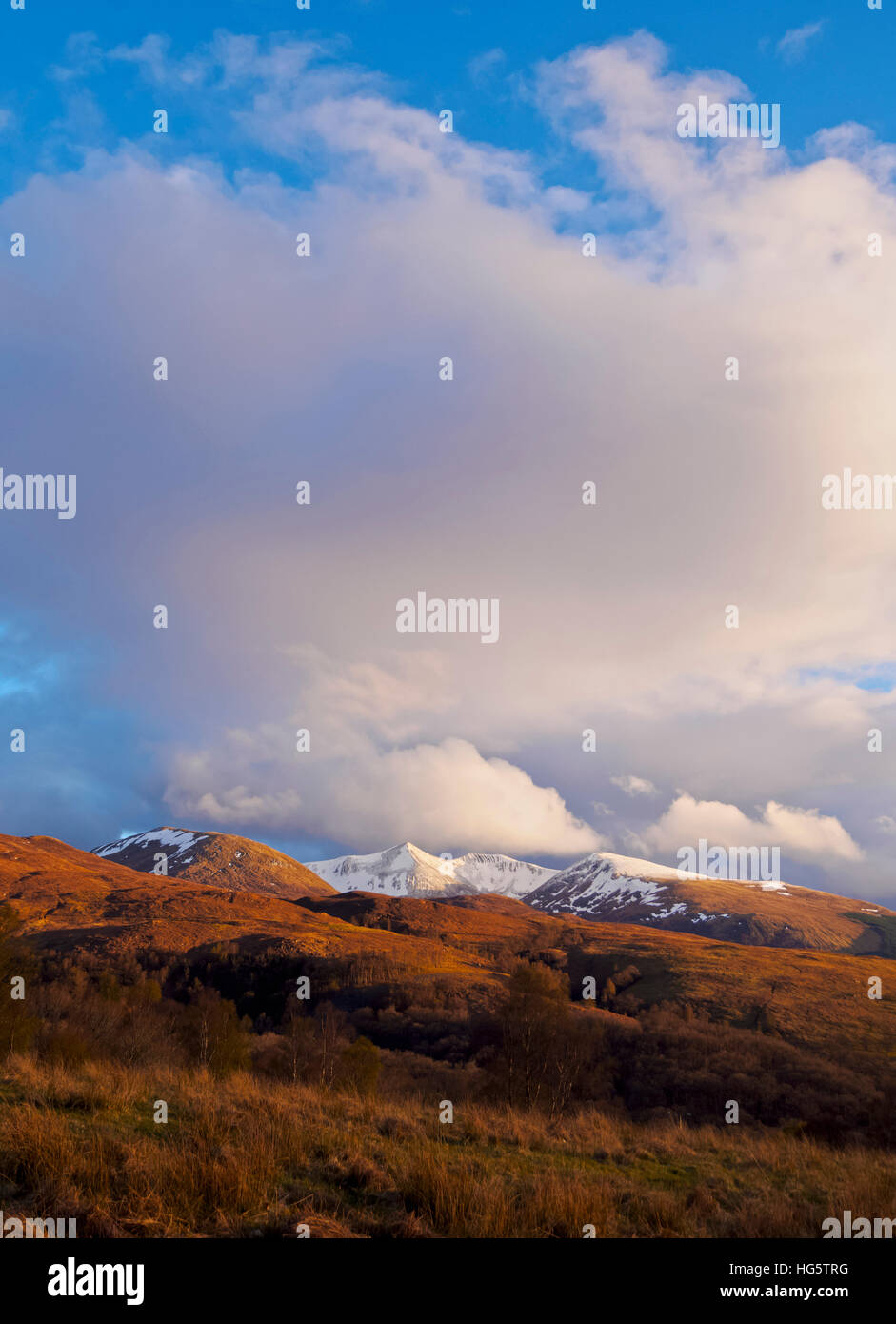 UK, Scotland, Highlands, Roy Bridge, View towards Stob Ban and the Grey ...