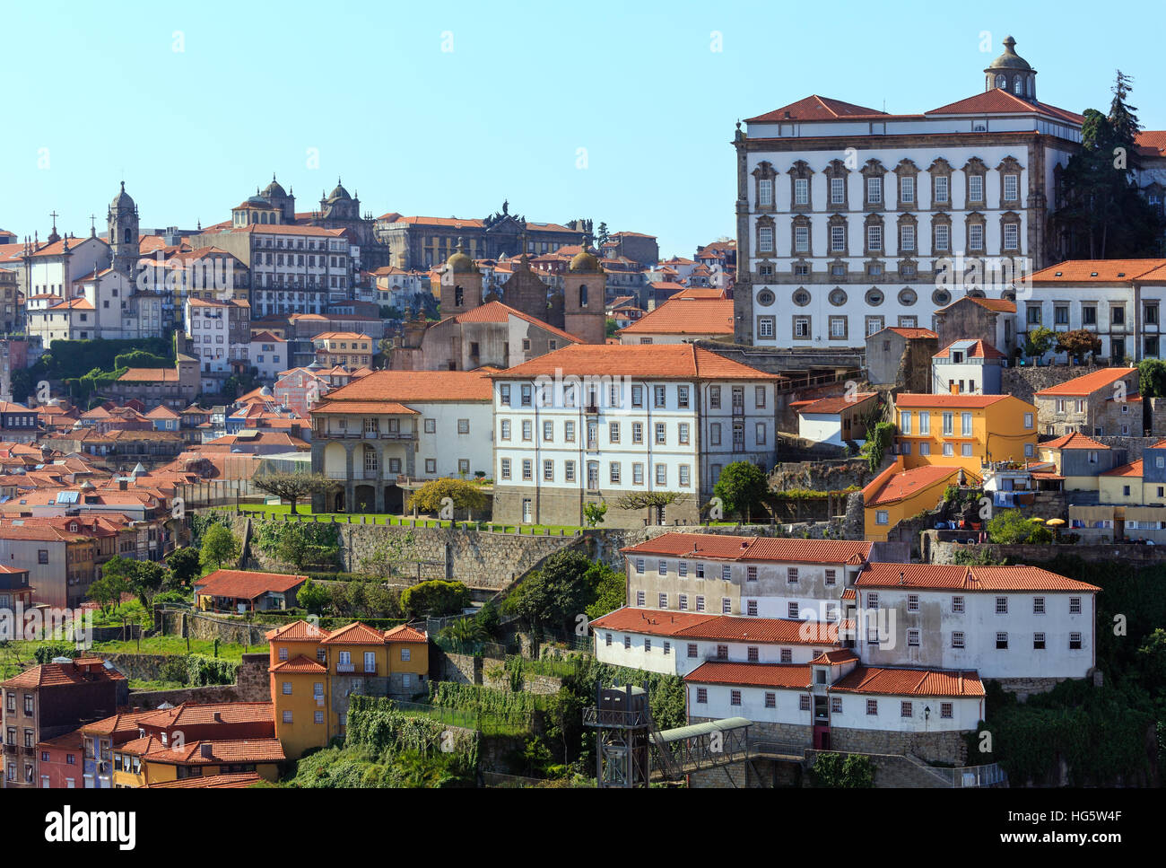 Porto city spring view with Episcopal Palace (Portugal Stock Photo - Alamy