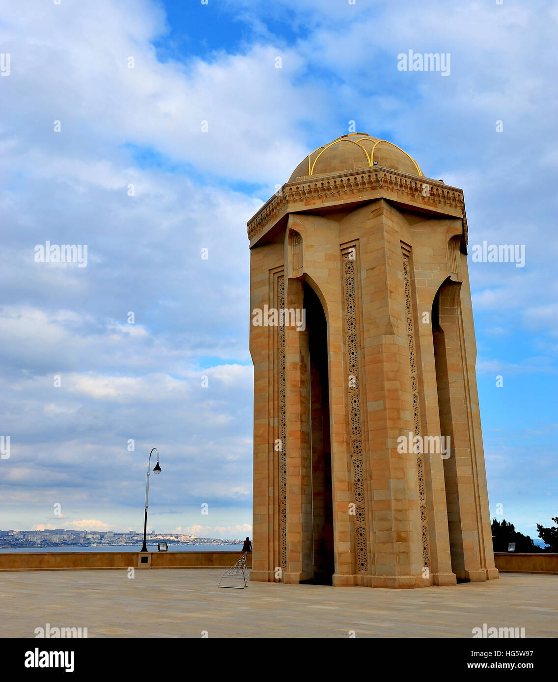 The Eternal Flame memorial at Martyrs' lane, Baku, Azerbaijan Stock ...