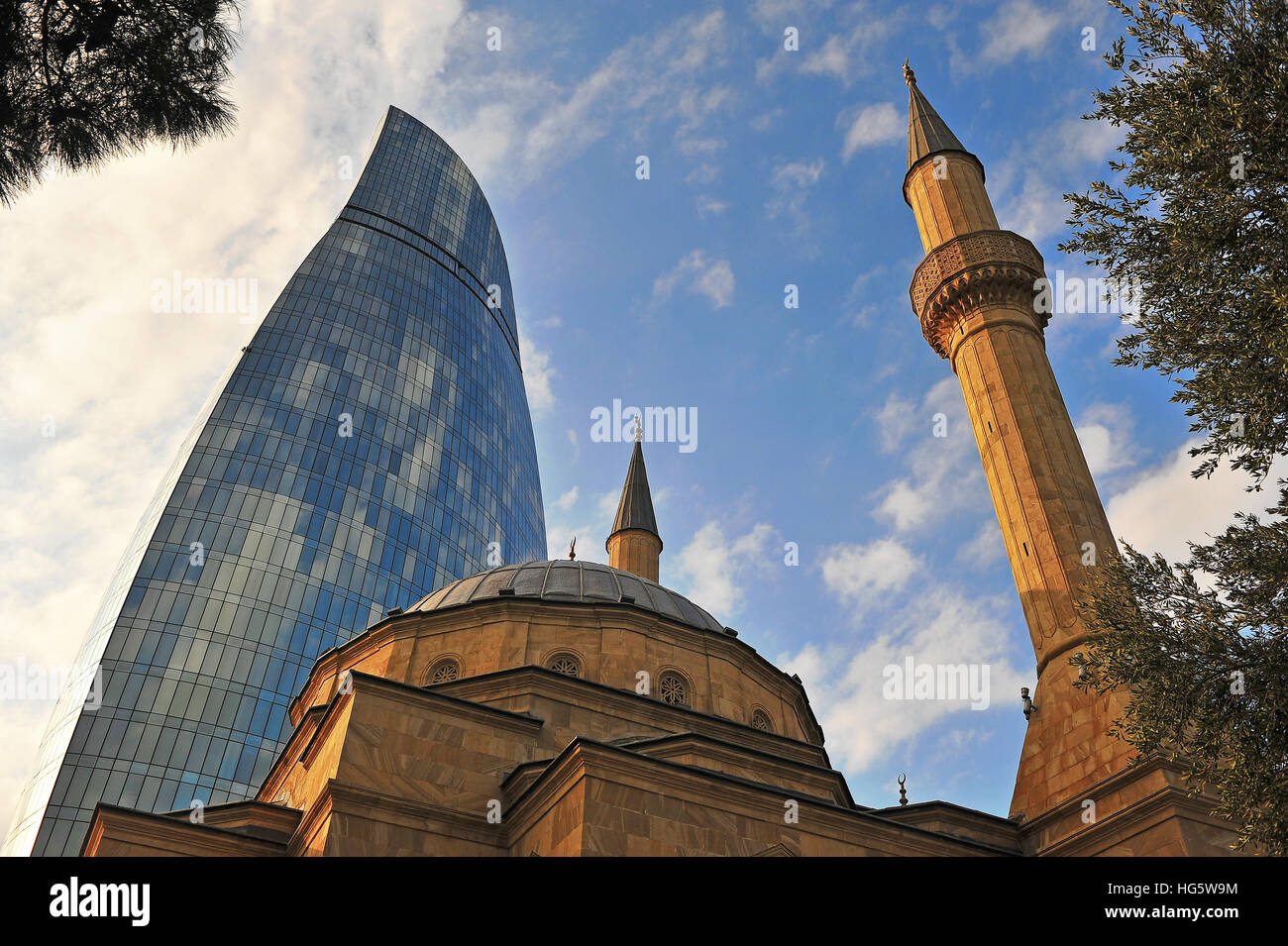Mosque flame tower in hi-res stock photography and images - Alamy