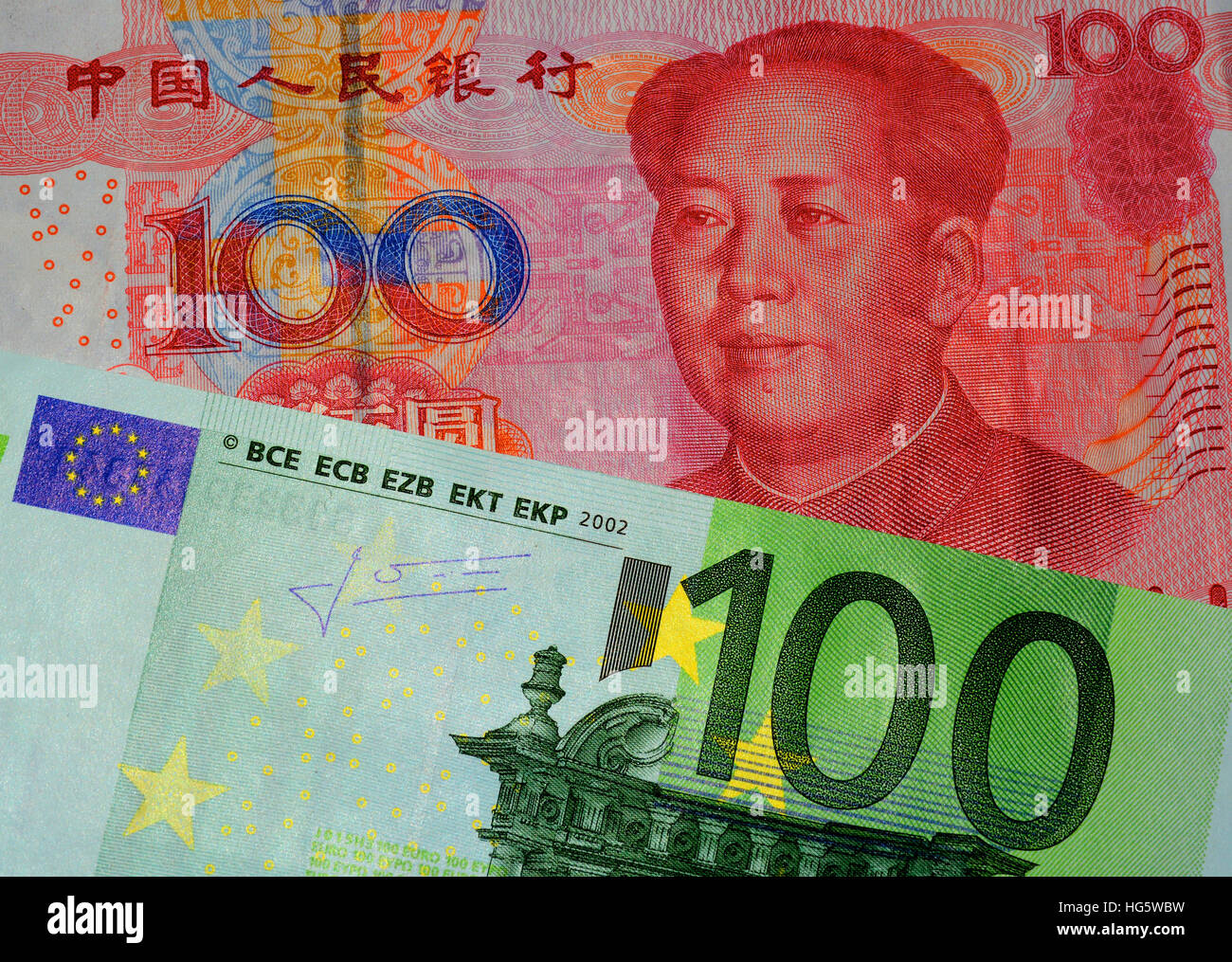 100 yuan notes hi-res stock photography and images - Alamy