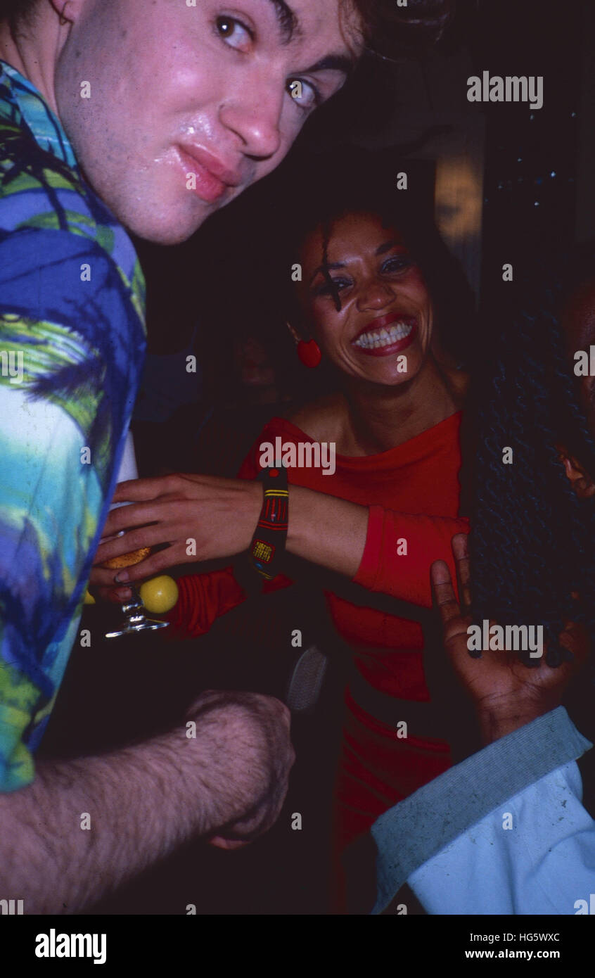 London UK LIBRARY George Michael Jennie Matthias from The Belle Stars ...