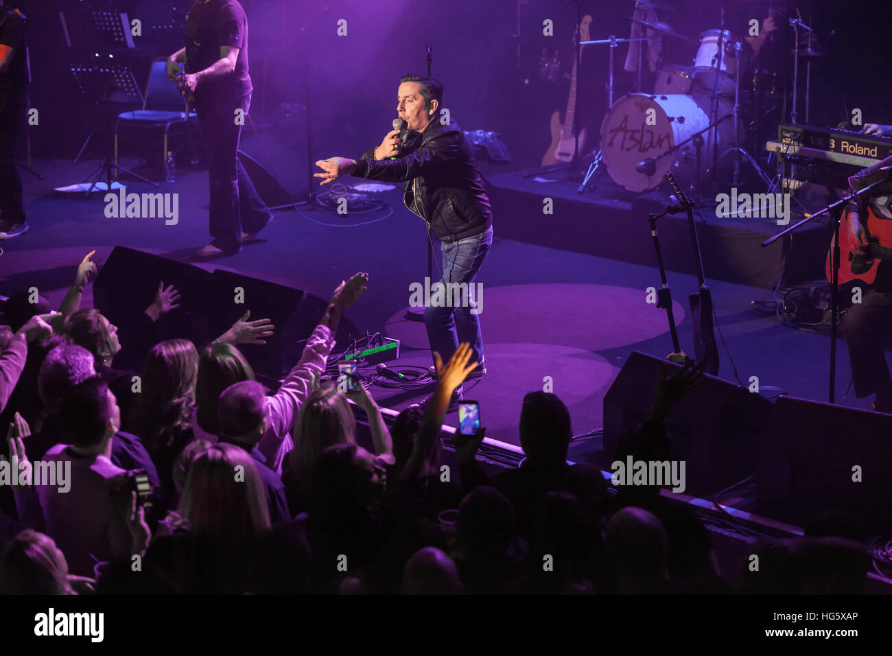 Irish rock band Aslan Celebrities perform live at Vicar Street on 27th ...