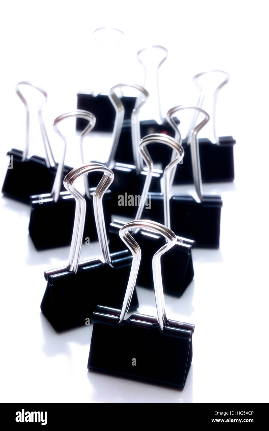 Several fold-back paper clips Stock Photo - Alamy